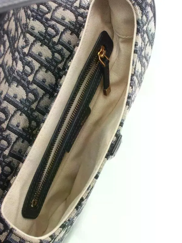 Dior 2010s Oblique Saddle Shoulder Bag - Blue