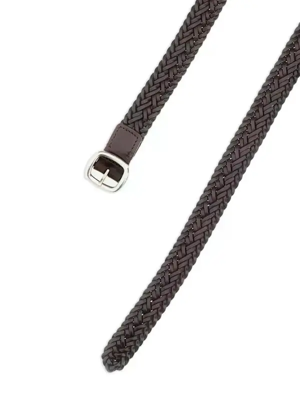Hereu Braided Calf Leather Belt - Brown