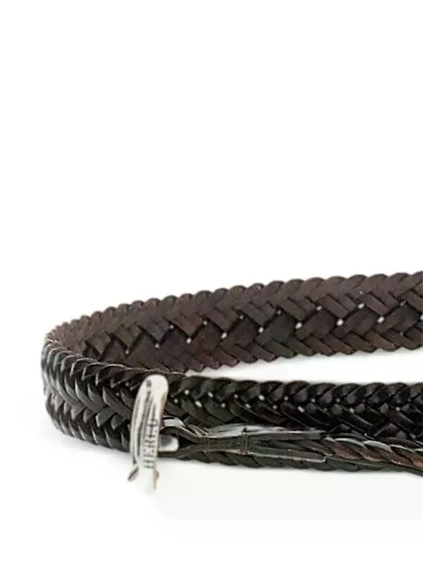 Hereu Braided Calf Leather Belt - Brown