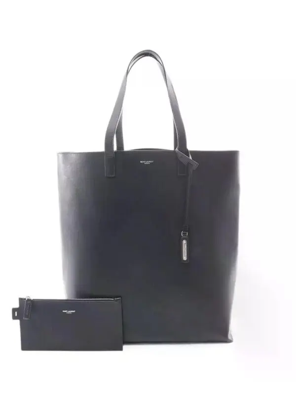 Saint Laurent 2010s Leather Tote Bag - Blue