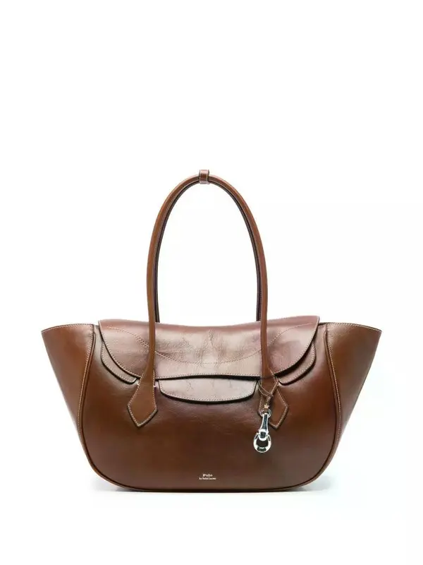 Polo Ralph Lauren Large Blaze Leather Shoulder Bag - Brown
