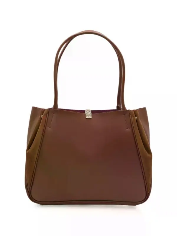 COCCINELLE Suede-panel Leather Tote Bag