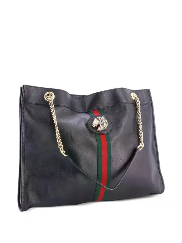 Gucci Rajah Chain Large Tote Bag - Black