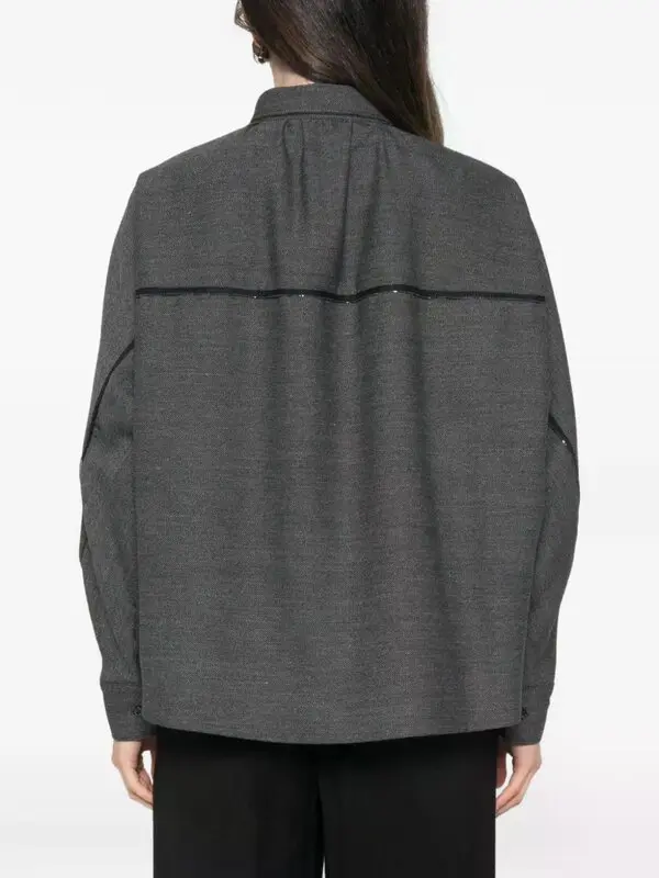 Fabiana Filippi Embellished Spread Collar Shirt
