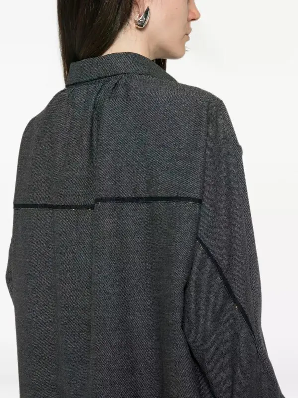 Fabiana Filippi Embellished Spread Collar Shirt