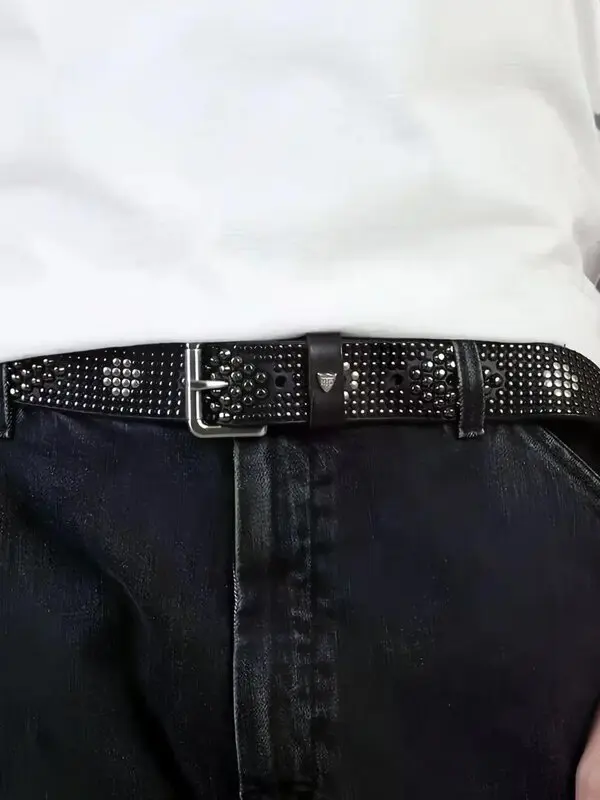 HTC LOS ANGELES Tory Studded Leather Belt