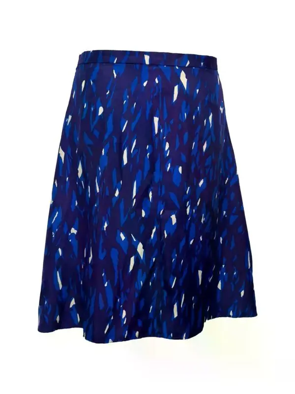 Balenciaga Printed A-line Skirt - Blue