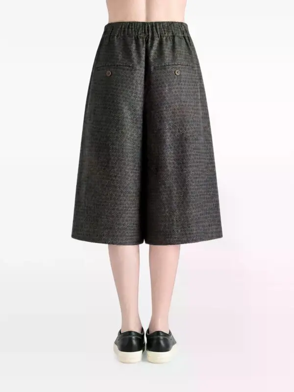 UMA WANG Geometric-pattern Pleated Trousers
