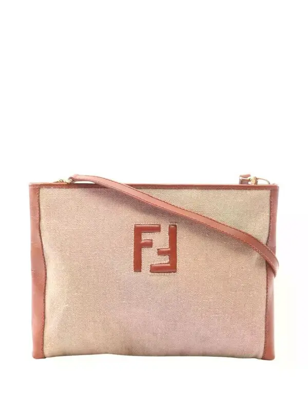 Fendi 1980-1990 Canvas Ff Crossbody Bag - Neutrals