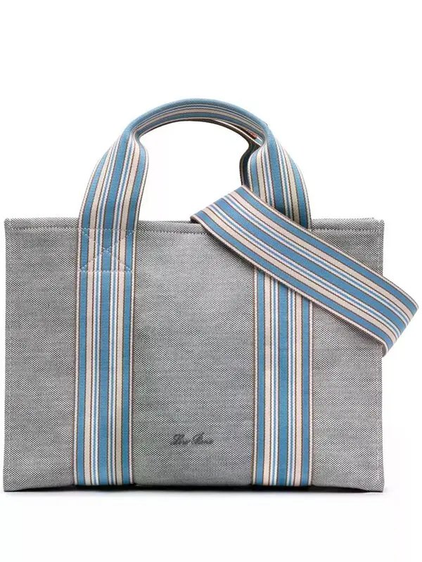 Loro Piana 2020-2026 Canvas The Suitcase Stripe Tote Satchel