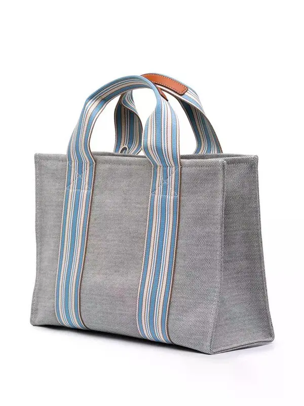Loro Piana 2020-2026 Canvas The Suitcase Stripe Tote Satchel