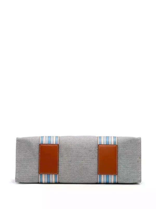 Loro Piana 2020-2026 Canvas The Suitcase Stripe Tote Satchel