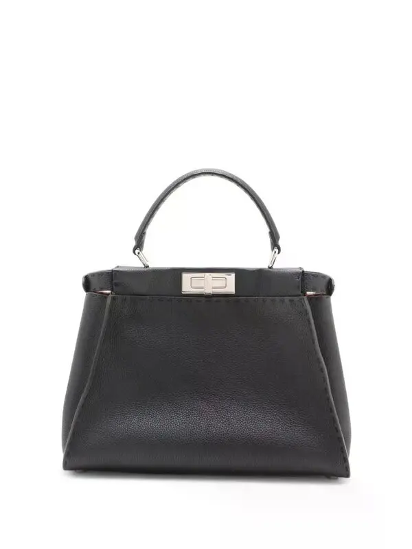 Fendi 2010-2026 Peekaboo Leather Handbag - Black