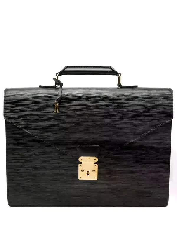 LOUIS VUITTON 2004 Epi Serviette Conseiller Business Bag - Black