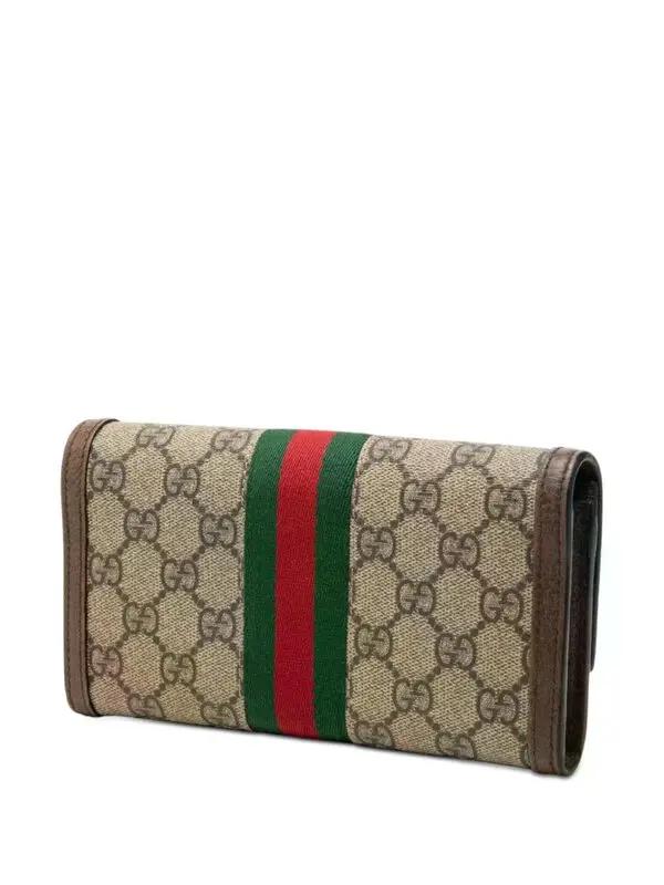 Gucci 2016-2026 Gg Supreme Web Ophidia Continental Wallet Long Wallets - Neutrals