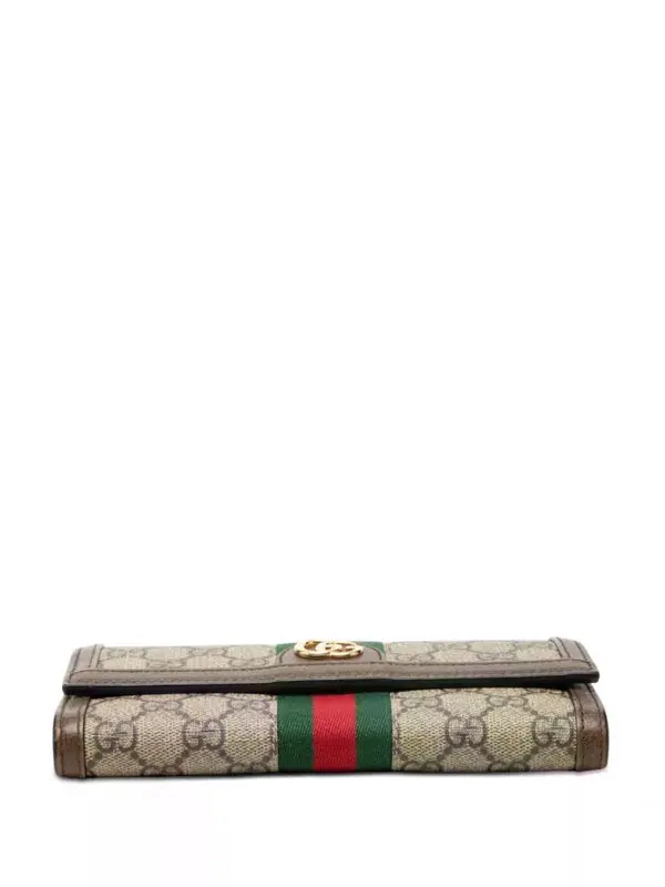 Gucci 2016-2026 Gg Supreme Web Ophidia Continental Wallet Long Wallets - Neutrals