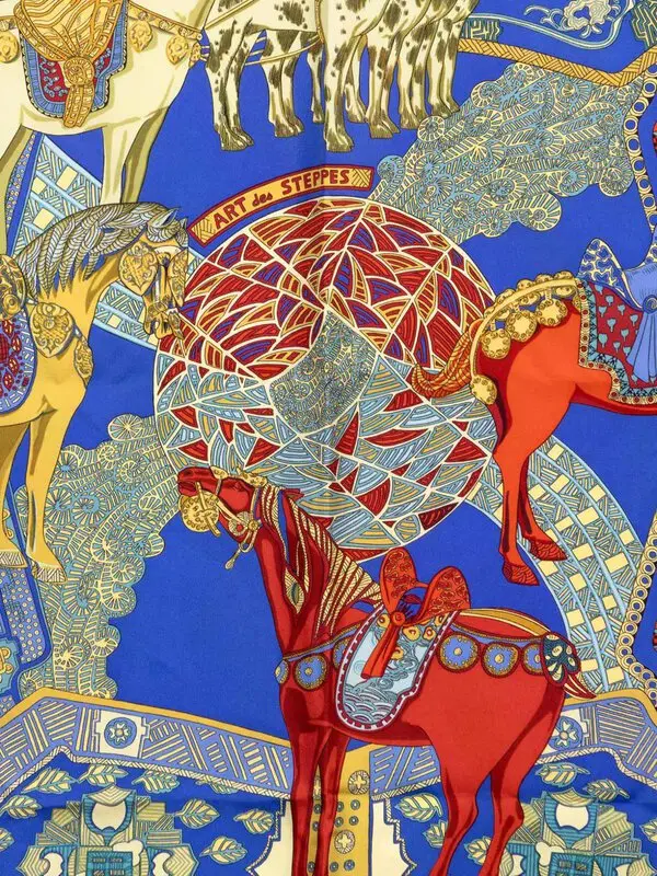Hermès 2000-2026 Art Des Steppes Silk Scarf 90 Scarves