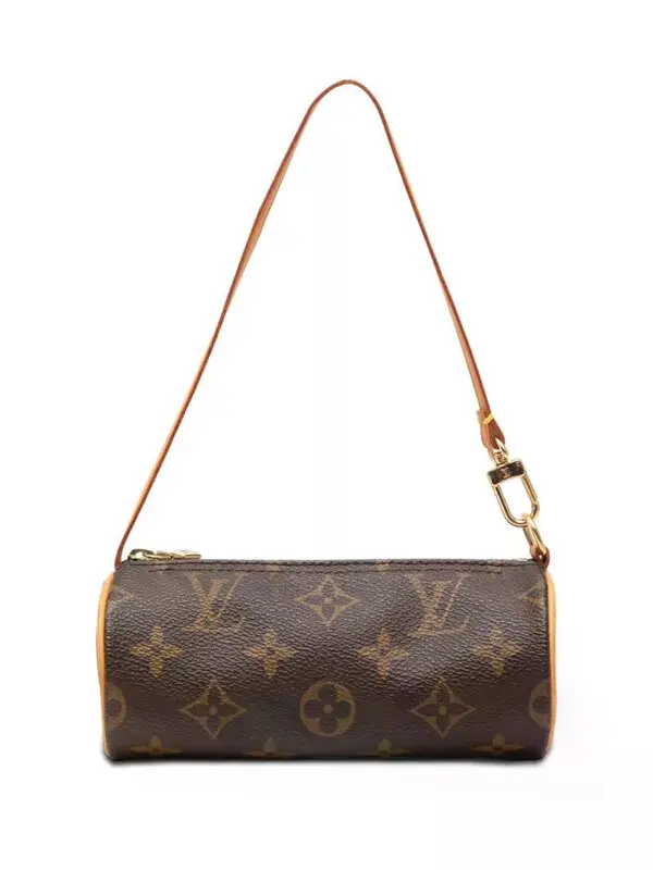 LOUIS VUITTON 1990-2010 Monogram Papillon Pochette Handbag - Brown