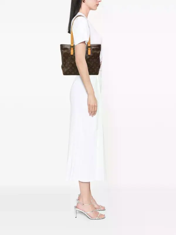 LOUIS VUITTON 2004 Monogram Cabas Piano Tote Bag - Brown