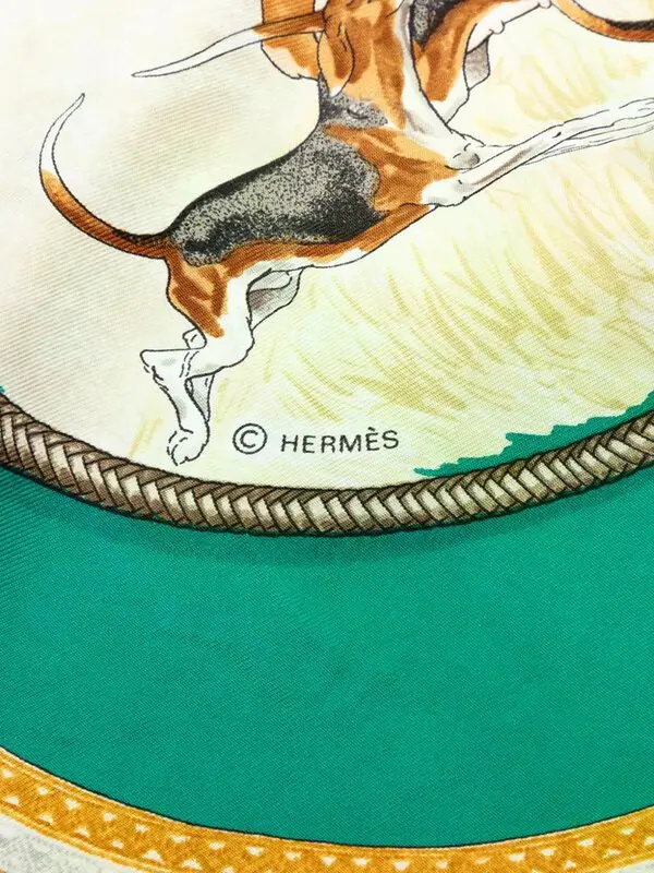 Hermès 1979 Le Laisser Courre Silk Scarf 90 Scarves