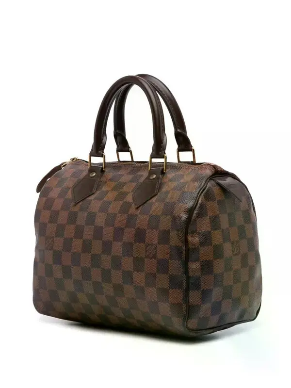 LOUIS VUITTON Damier Ebene Speedy 25 Boston Bag - Brown