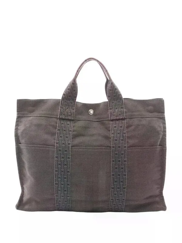 Hermès 1998 Canvas Herline Mm Tote Bag - Grey