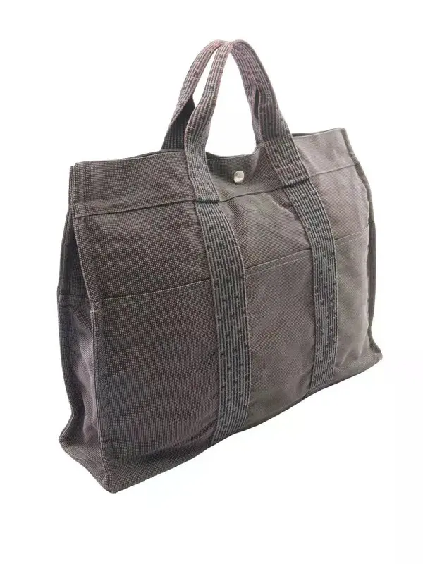Hermès 1998 Canvas Herline Mm Tote Bag - Grey