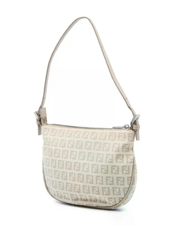 Fendi 2000-2010 Zucchino Canvas Shoulder Bag - Neutrals