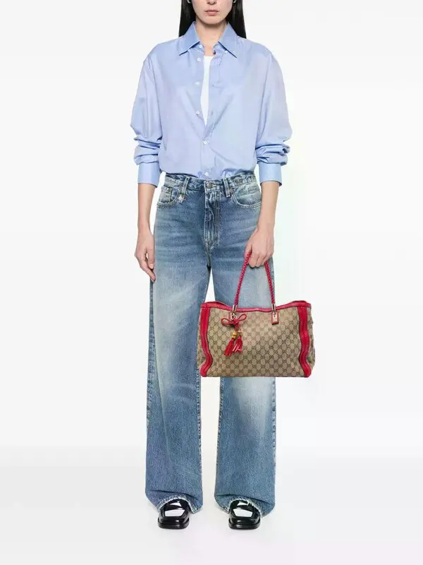 Gucci 2016-2026 Gg Canvas Bella Tote Bag - Red