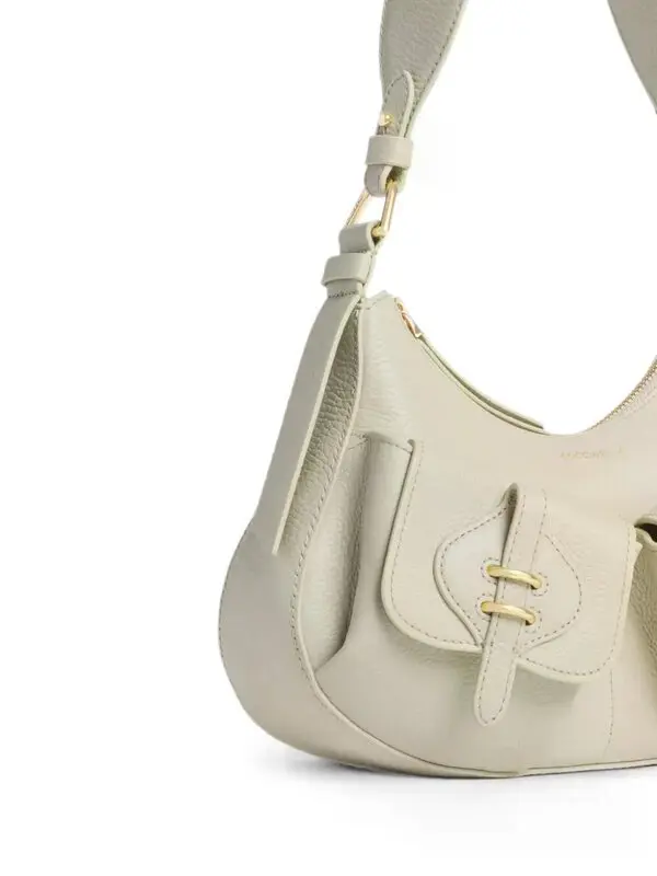 COCCINELLE Small Mavery Pocket-detail Shoulder Bag - Neutrals