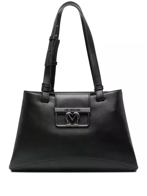 Moschino Large Heart Plaque Shoulder Bag