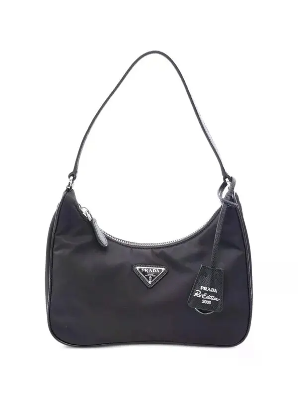 Prada 2010s Re-edition 2005 Re-nylon Shoulder Bag - Black