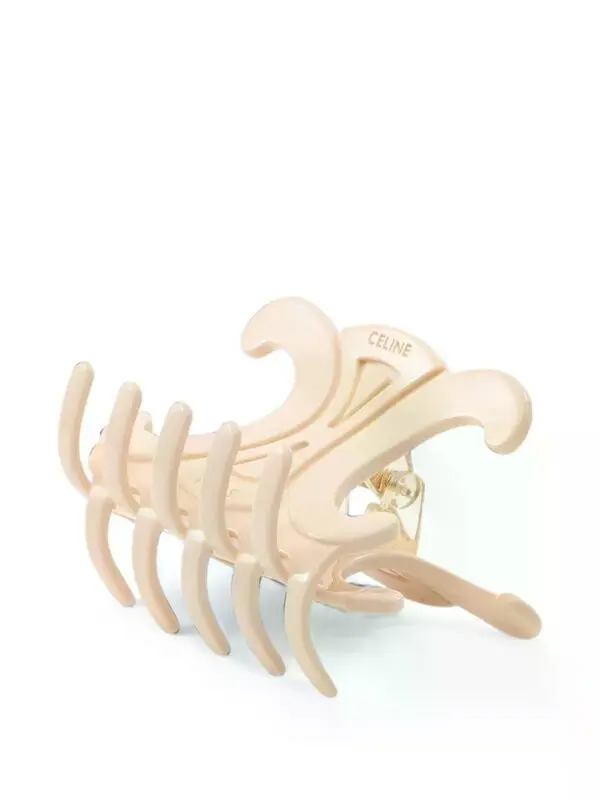 Celine 2020s Triomphe Hair Claw - Neutrals