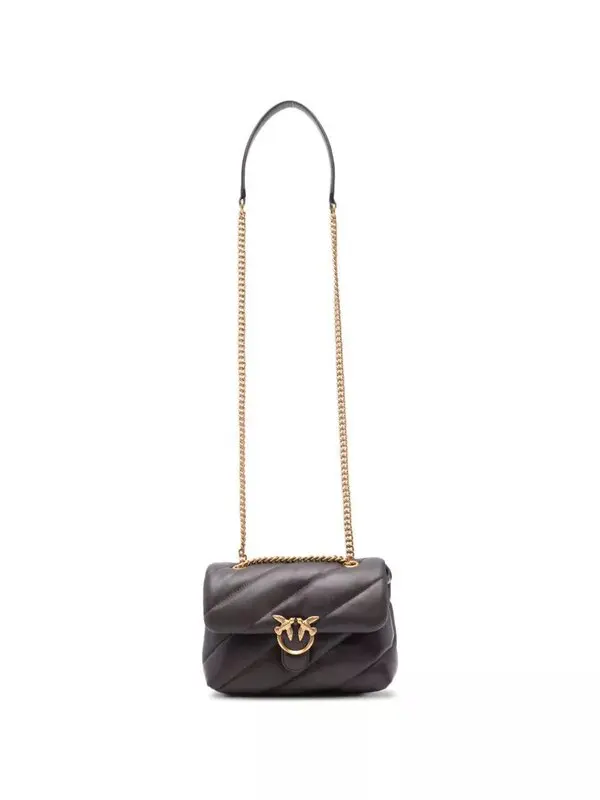 Pinko Small Love Mini Quilted Cross Body Bag - Brown
