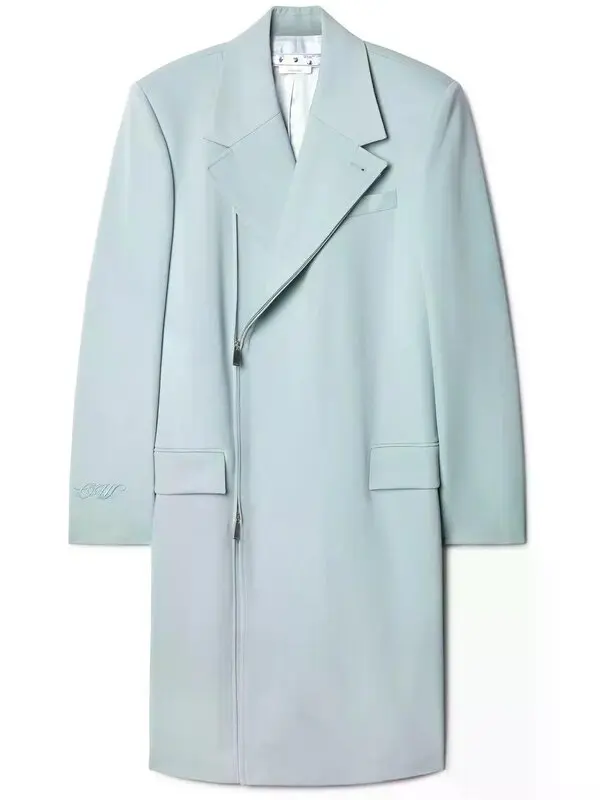 Off-White Double-breasted Coat - Blue