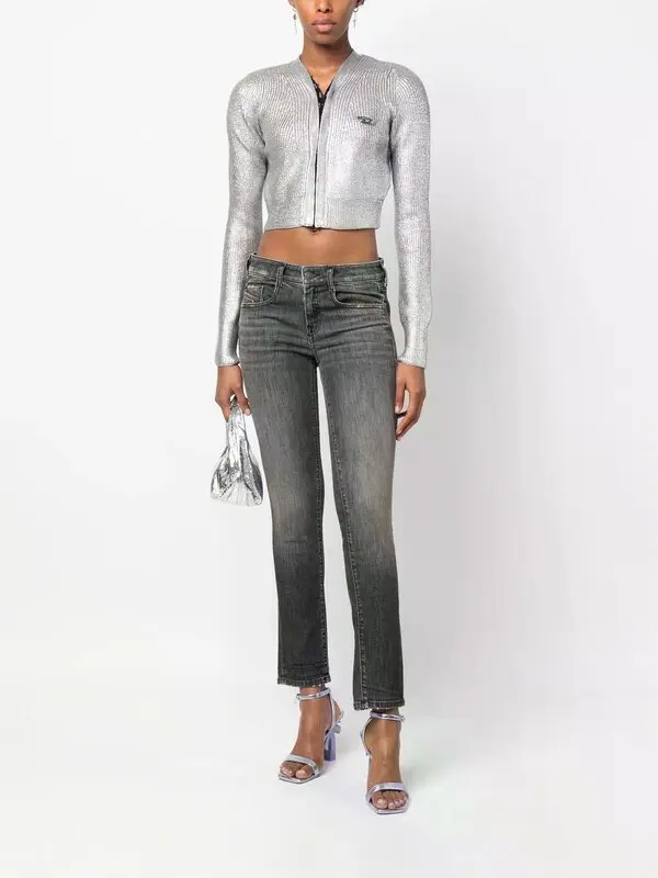 DIESEL® Cropped Wool Cardigan