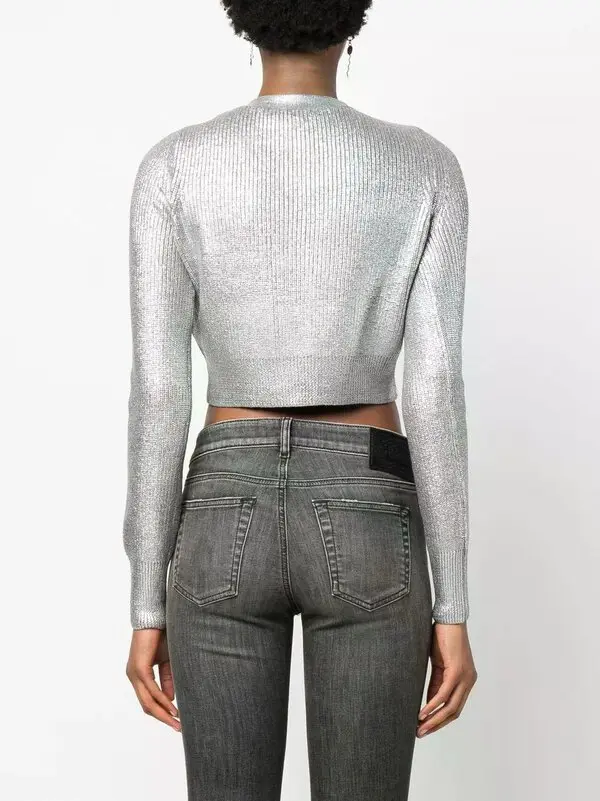 DIESEL® Cropped Wool Cardigan