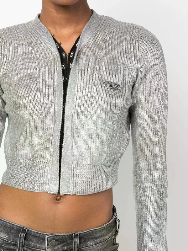 DIESEL® Cropped Wool Cardigan