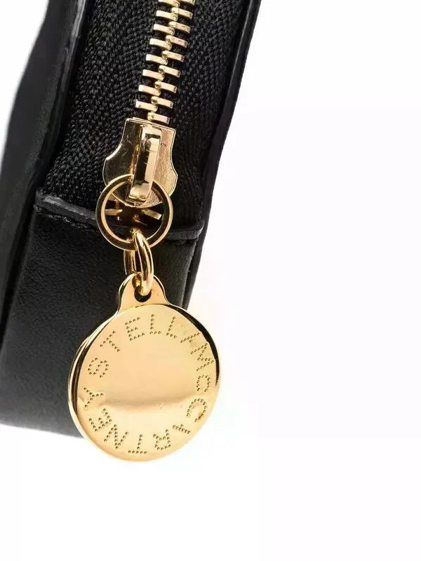 Stella McCartney Logo Print Circular Coin Purse - Black