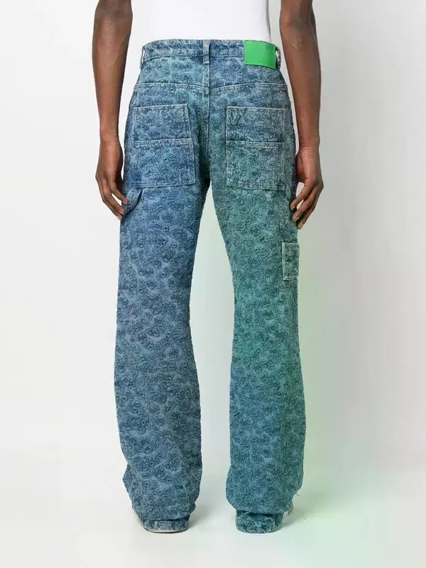 Off-White Floral-embroidery Carpenter Jeans