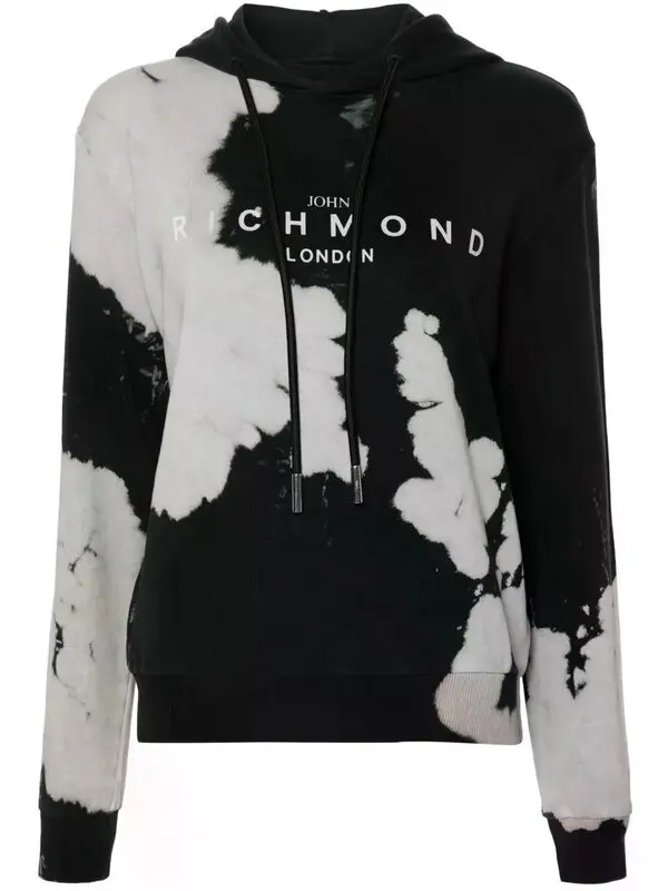 John Richmond Logo-print Cotton Hoodie - Grey