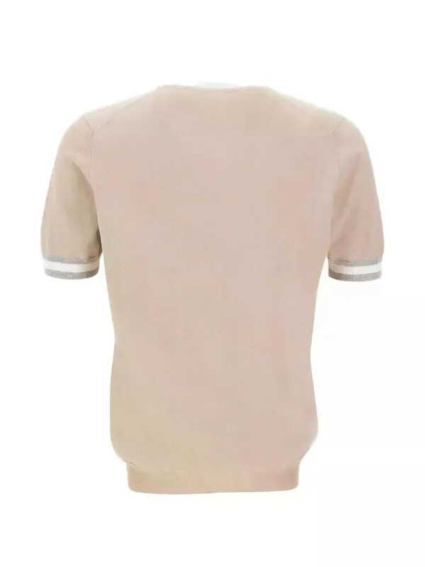 GRAN SASSO Short-sleeved Ribbed-trim Top