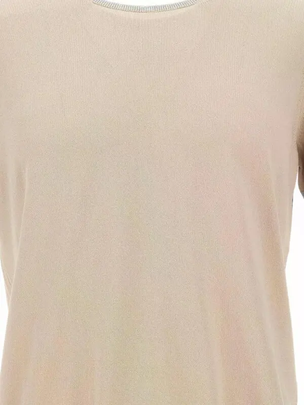 GRAN SASSO Short-sleeved Ribbed-trim Top