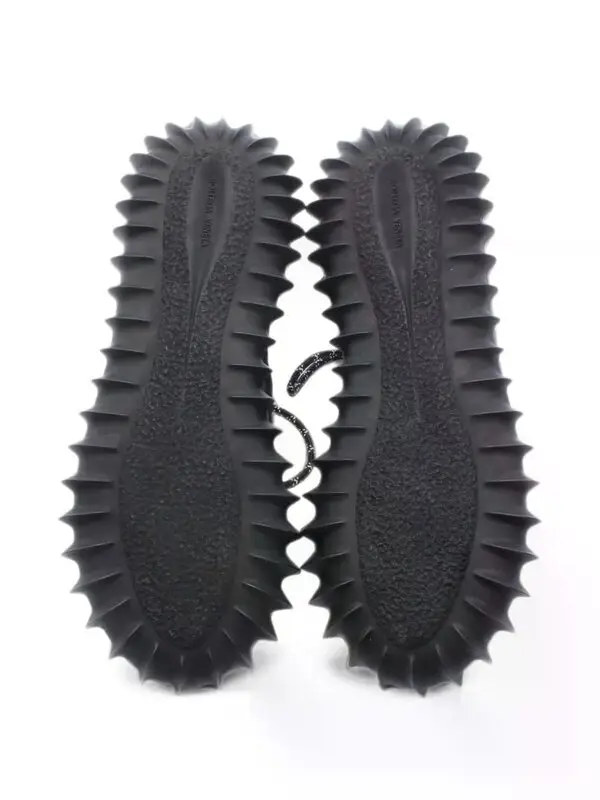 Bottega Veneta High-top Sneakers With Ridged Sole - Black
