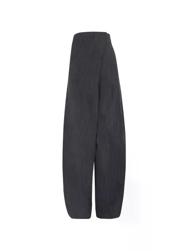 CORTANA Wide-leg High Waisted Trousers - Grey