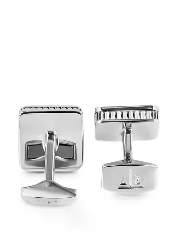 Tateossian Giza Ice Enamel-texture Cufflinks - Silver