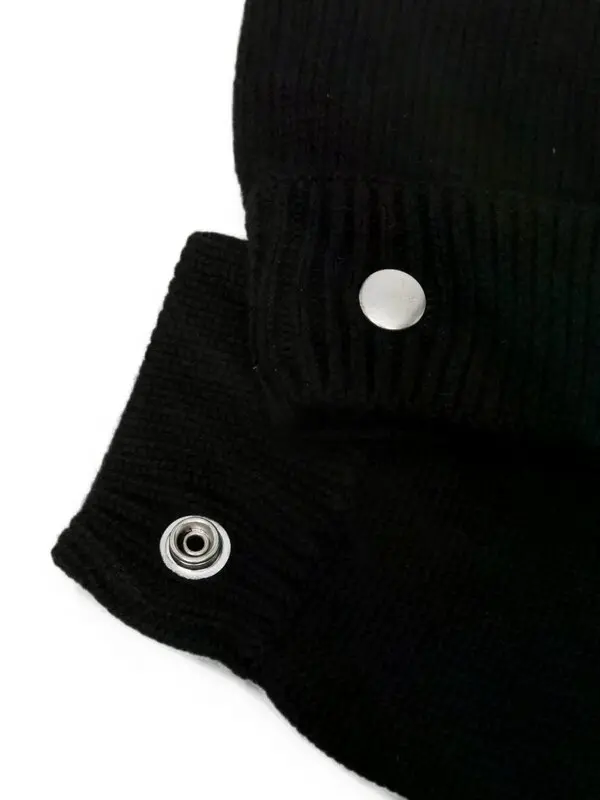 Rick Owens Fingerless Press-stud Gloves