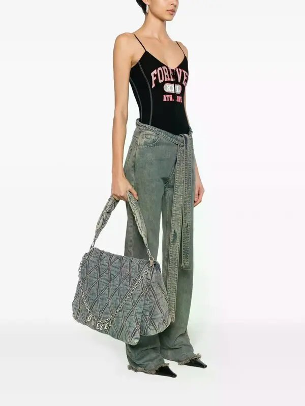 DIESEL® Large Charm-d Shoulder Bag - Blue