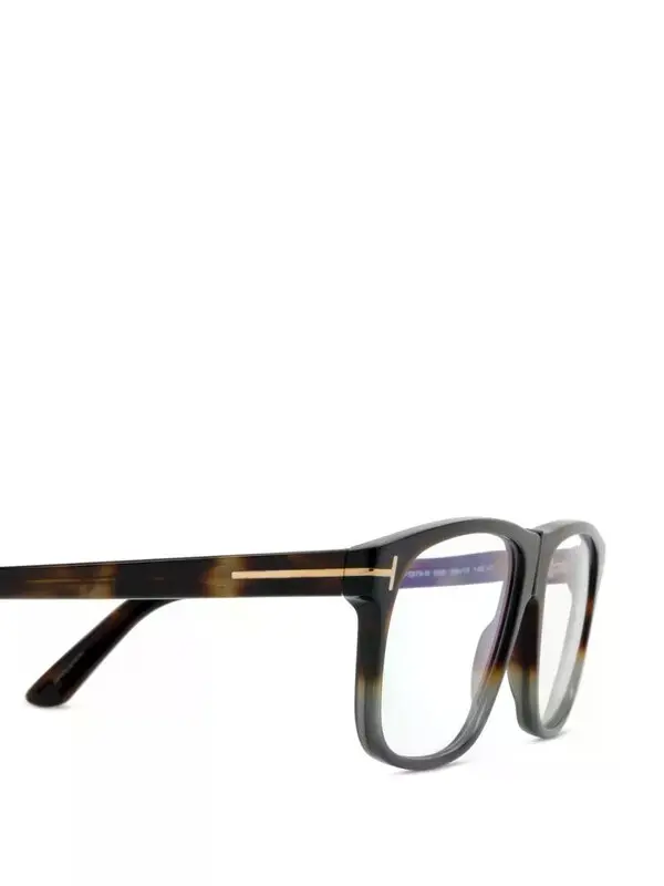 TOM FORD Tortoiseshell-effect Rectangle-frame Glasses
