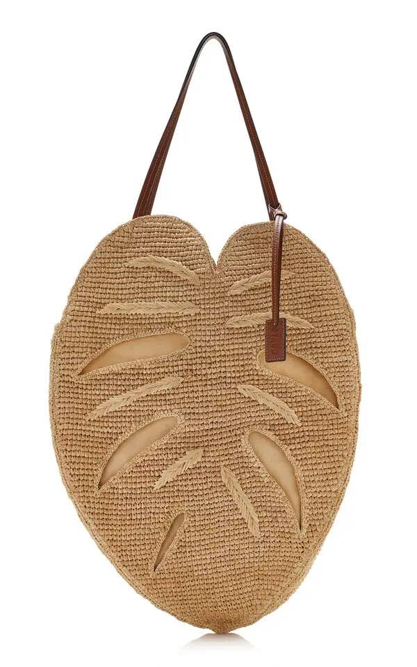 Staud Large Palm Raffia Tote Bag - Neutral